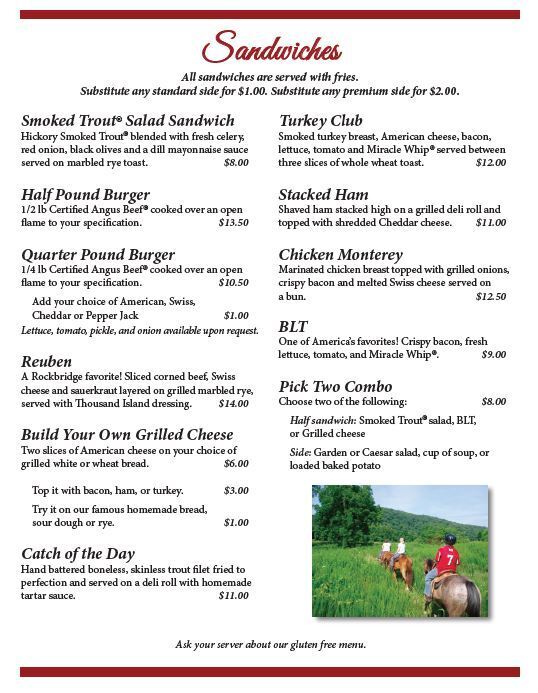 Casual Fine Dining | Rainbow Trout & Game Ranch | Rockbridge, MO